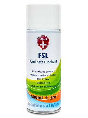 Opus FSL Food-Safe Lubricant - 12 x 400 ml aerosols - Excalibur Hygiene