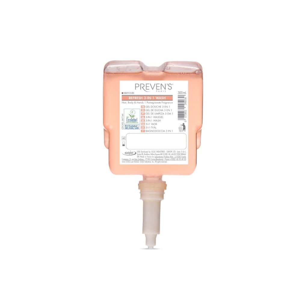 PREVEN'S PARIS Refresh 3-In-1 Soap 12 x 300 ml Refills - Excalibur Hygiene