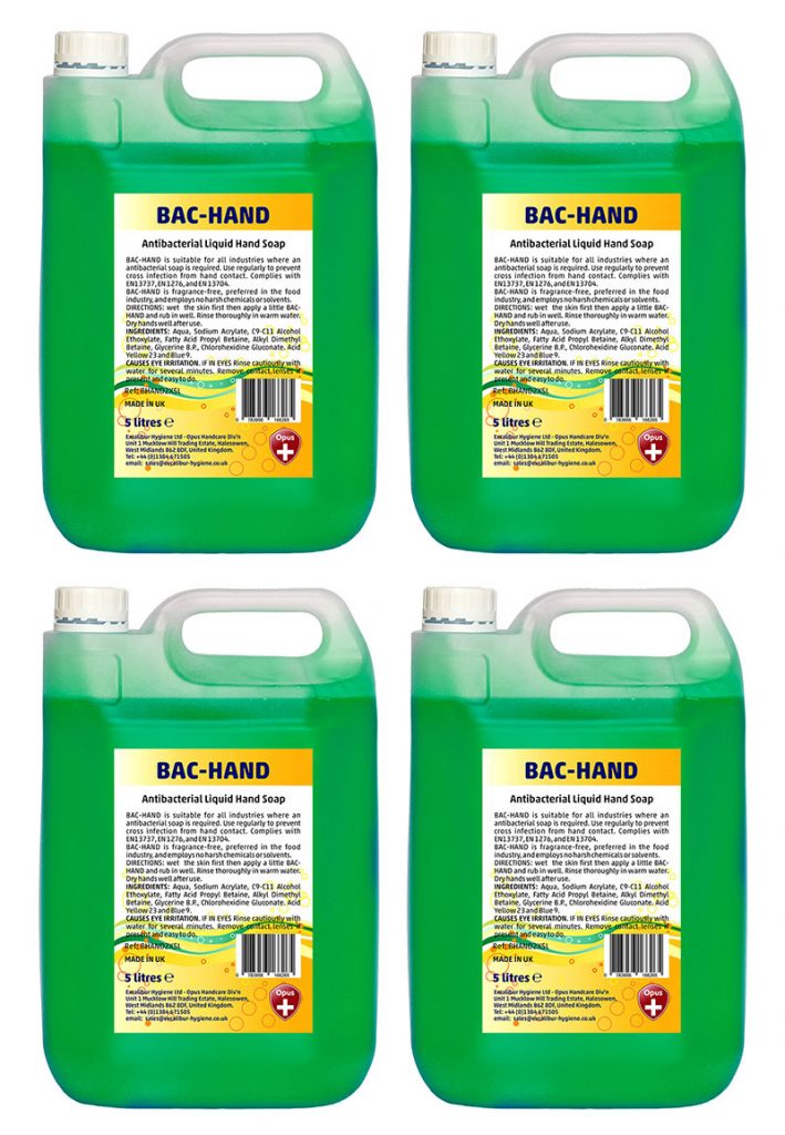 BAC-HAND - 4 x 5 litre bulk fill pack