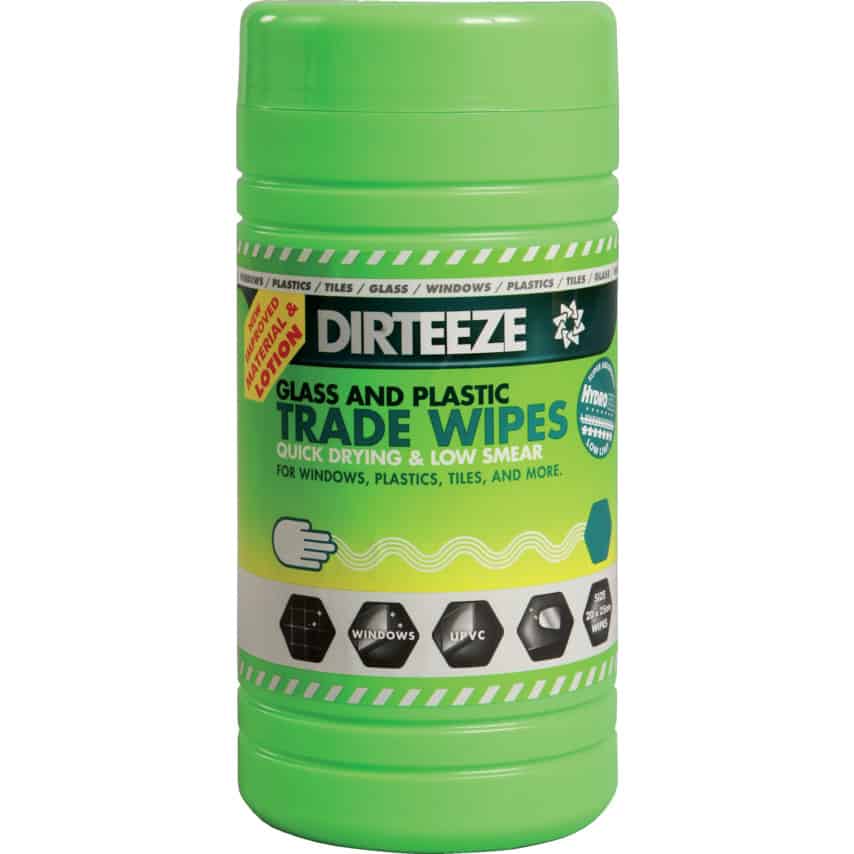 Dirteeze Glass and Plastic Wet Wipes - case of 8 x 80 wipes - Excalibur ...