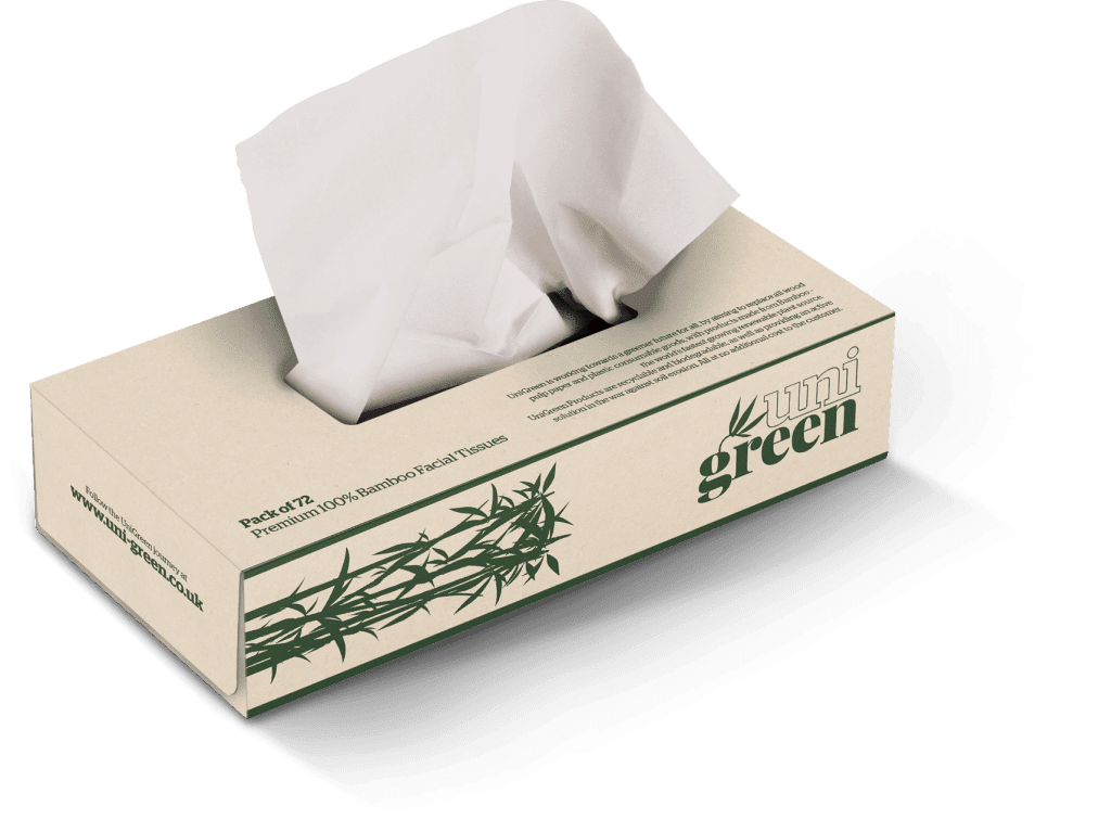 UniGreen Bamboo Facial Tissues - FULL CARTON - Excalibur Hygiene