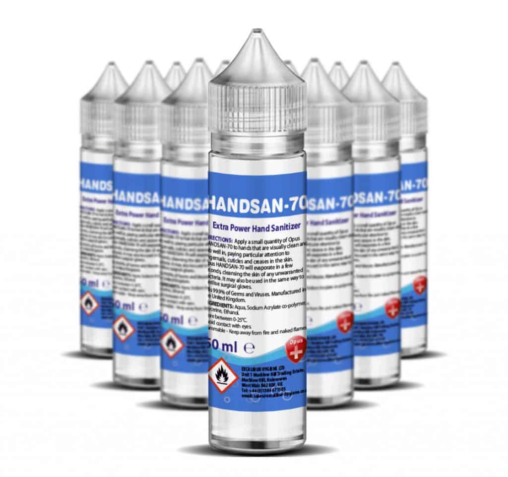 Opus HANDSAN-70 Hand Sanitizer - 10 x 50ml personal bottles - Excalibur ...