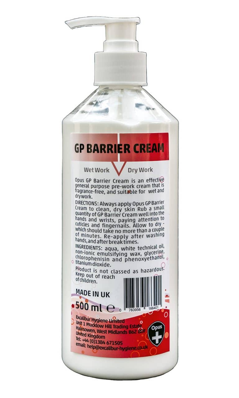 GP BARRIER CREAM - 12 x 500ml pump bottles